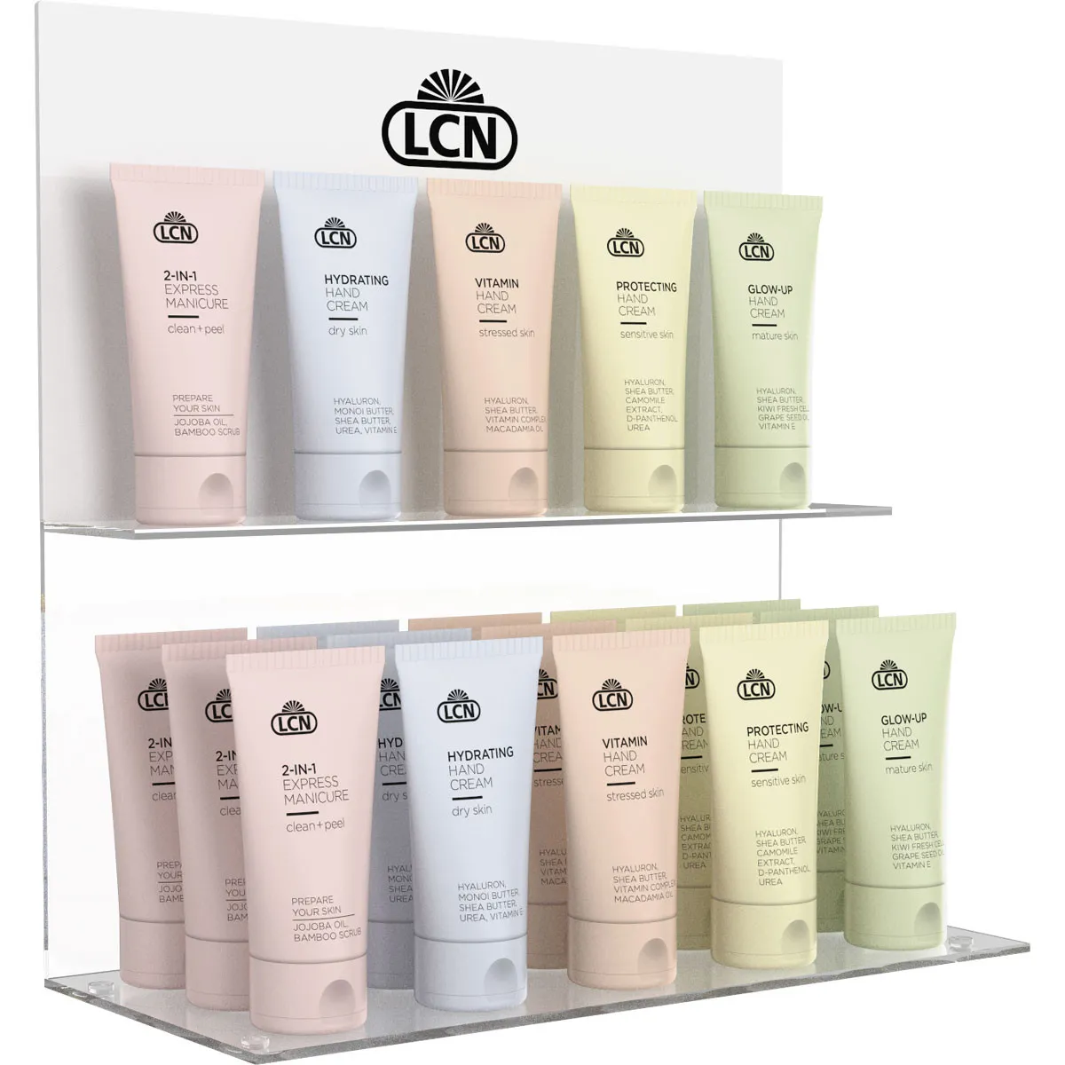 Présentoir - Crèmes Mains • Lcn - Beauty Tech® Plein/Vide Présentoir Plein